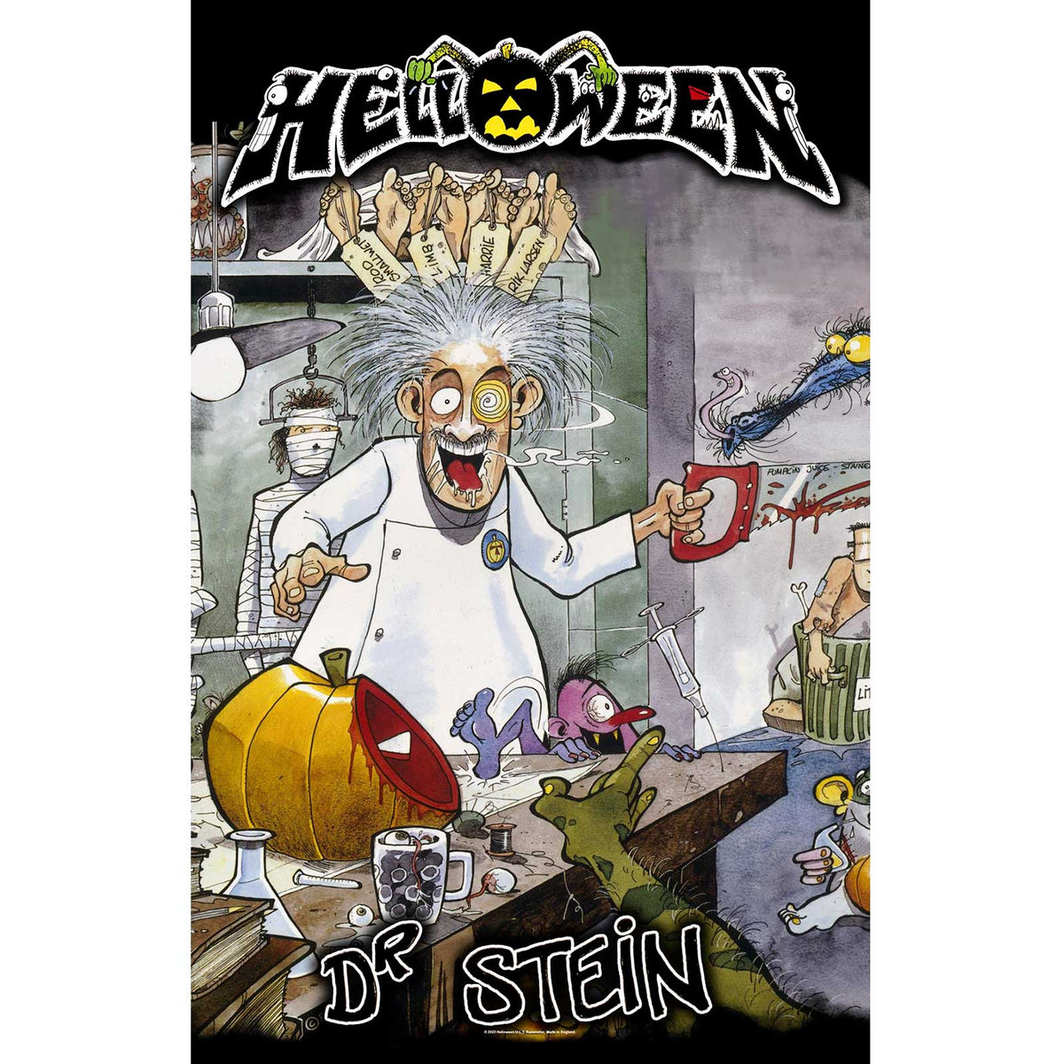 Helloween "Dr. Stein" (textile poster) – Aftermath Music