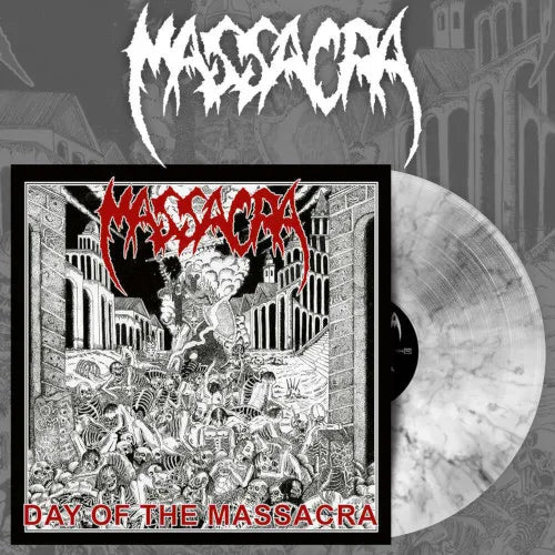 Massacra "Day of the Massacra" (lp, white marbled vinyl) – Aftermath Music