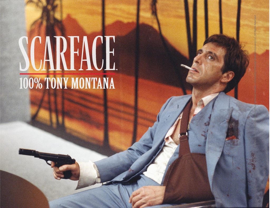 Scarface "Tony Montana" (glass poster) – Aftermath Music